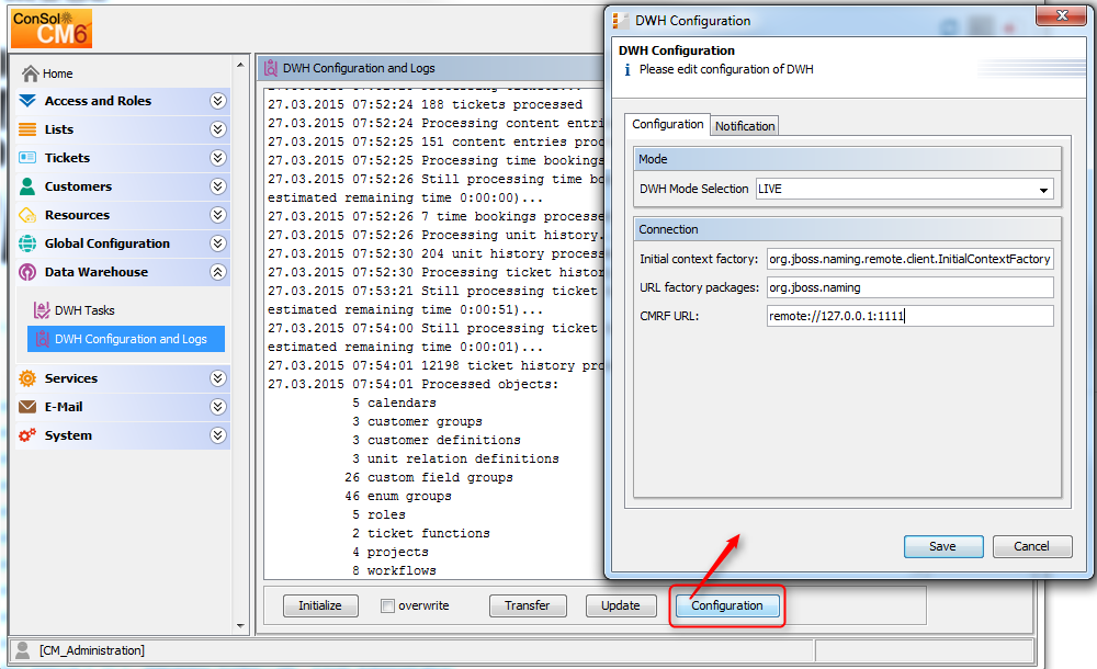 Data Warehouse (DWH) Management